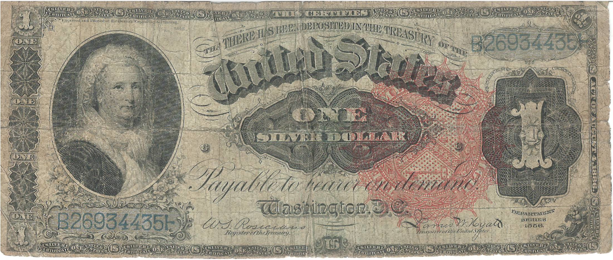 1886 $1 Silver Certificate Martha Washington Note | GoldInSilver